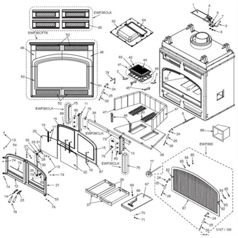 Fireplace Parts Diagram
